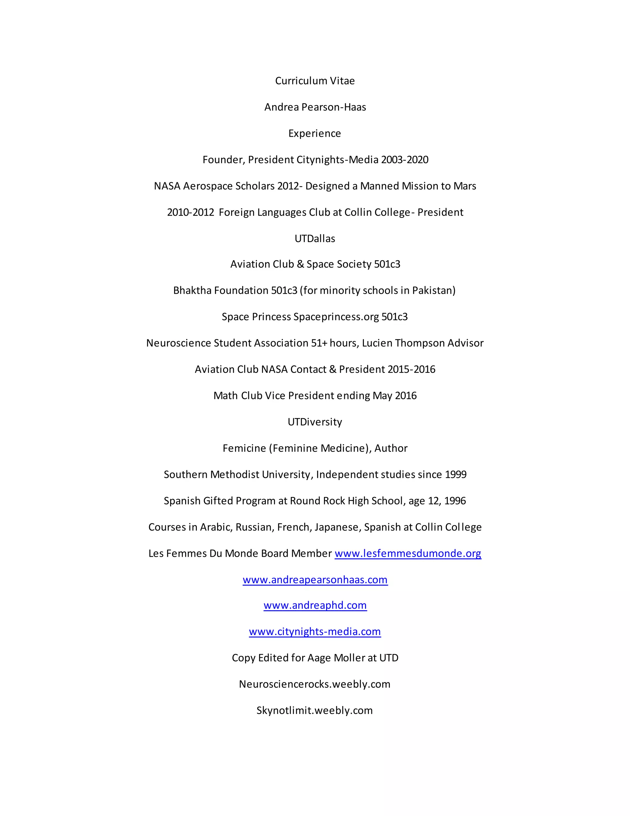 Curriculum Vitae | DOCX