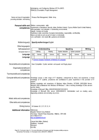 CV Ian CPO and Watchkeeper | DOCX | IT and Internet Support | Internet