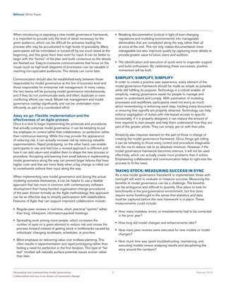 Developing and Implementing Model Governance | PDF