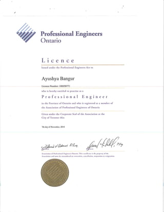 PEO Certificate | PDF