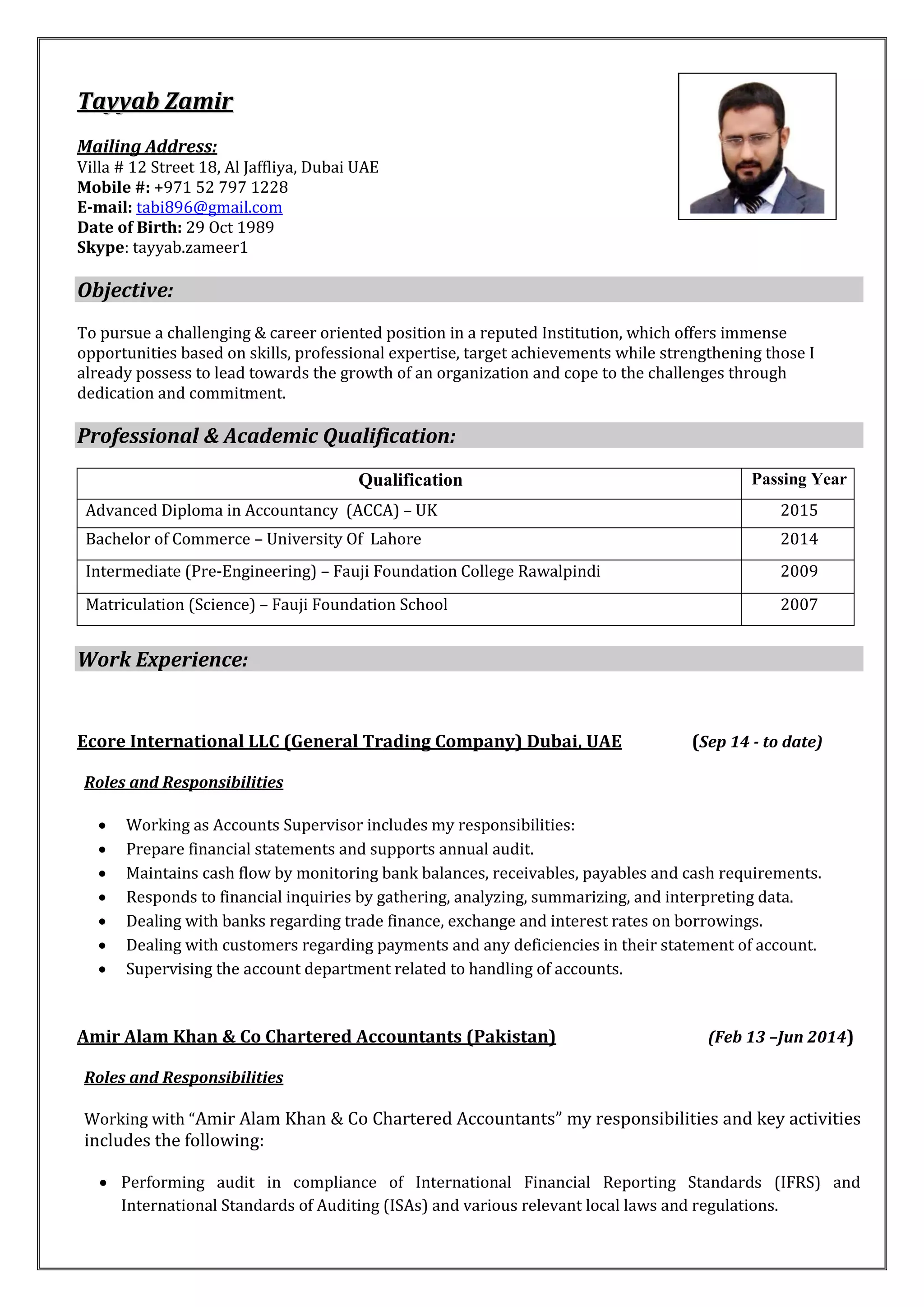 Tayyab Resume | PDF