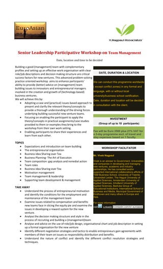 Business_Planning_Team_Management_Workshop | PDF