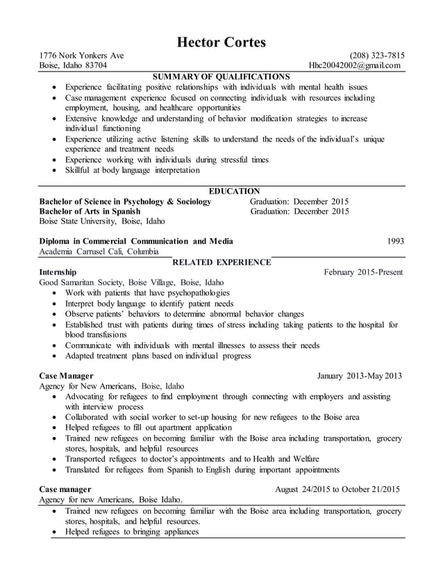 HECTOR RESUME 2016 | PDF