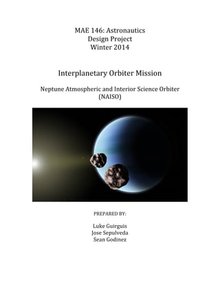 Orbital Mechanics Design Project | PDF