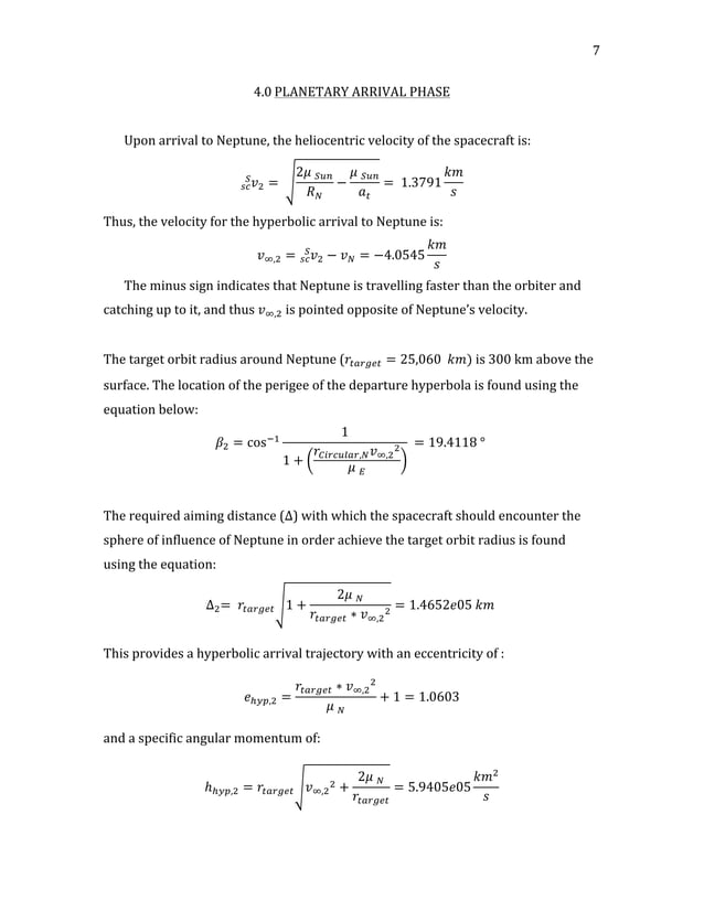 Orbital Mechanics Design Project | PDF