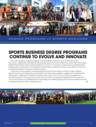SBJ June 2016 - University sport managment programs | PDF