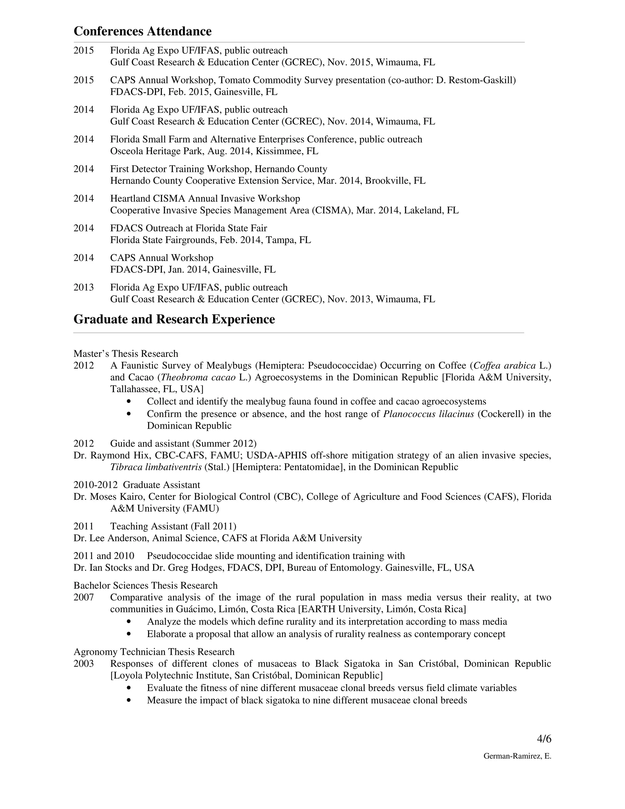 E. German-Ramirez' CV | PDF