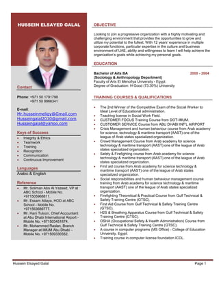 HUSSEIN C.V PDF | PDF