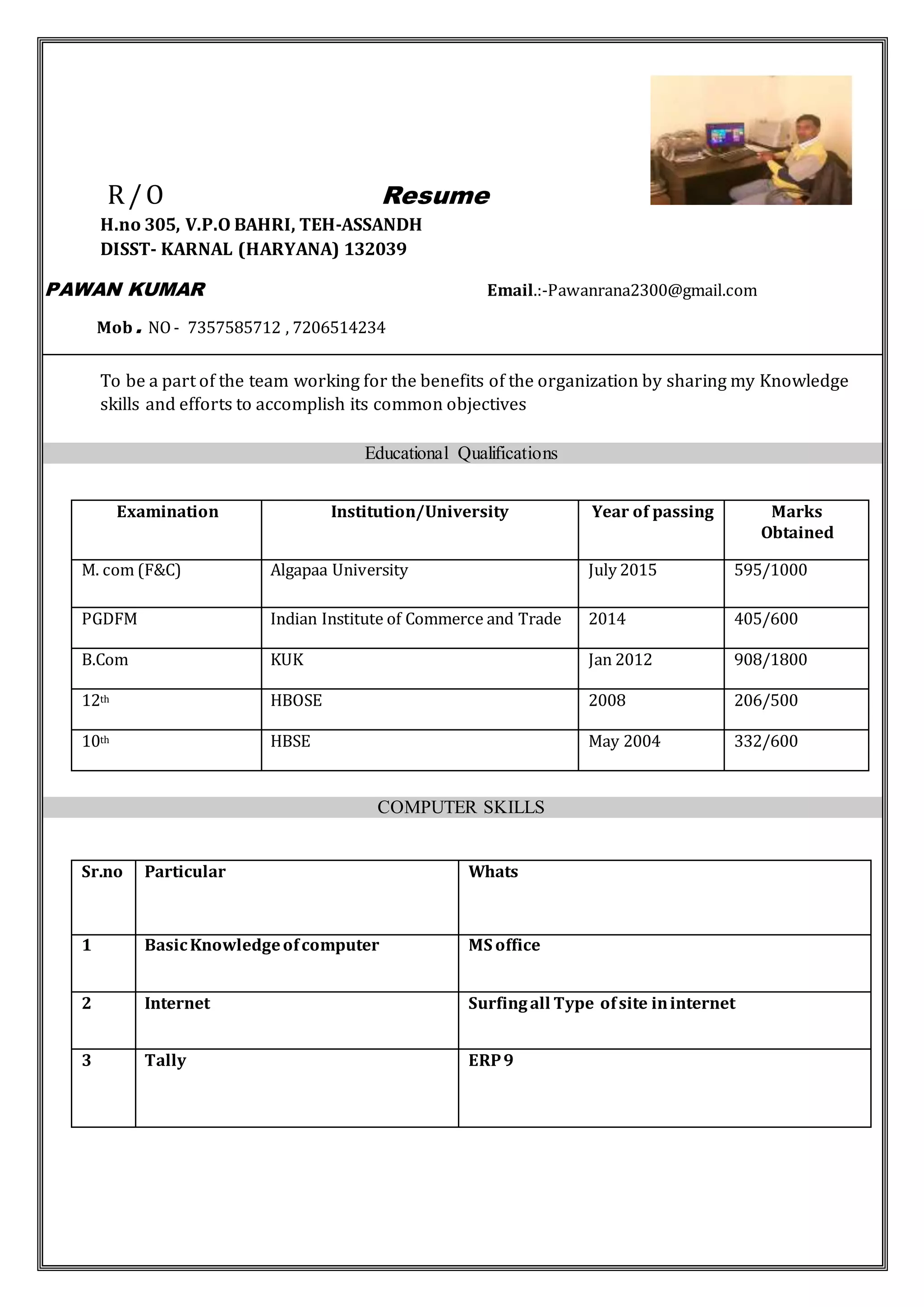 RESUME PAWAN all | PDF