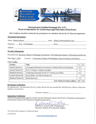 Paralegal CLE 5 16 | PDF