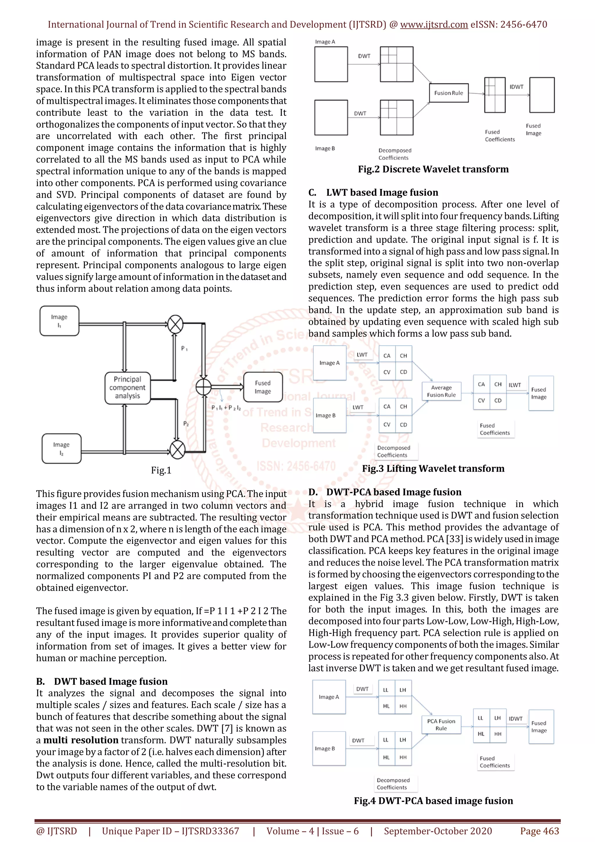 Image Fusion using PCA Based Fusion Rule in Wavelet Domain | PDF