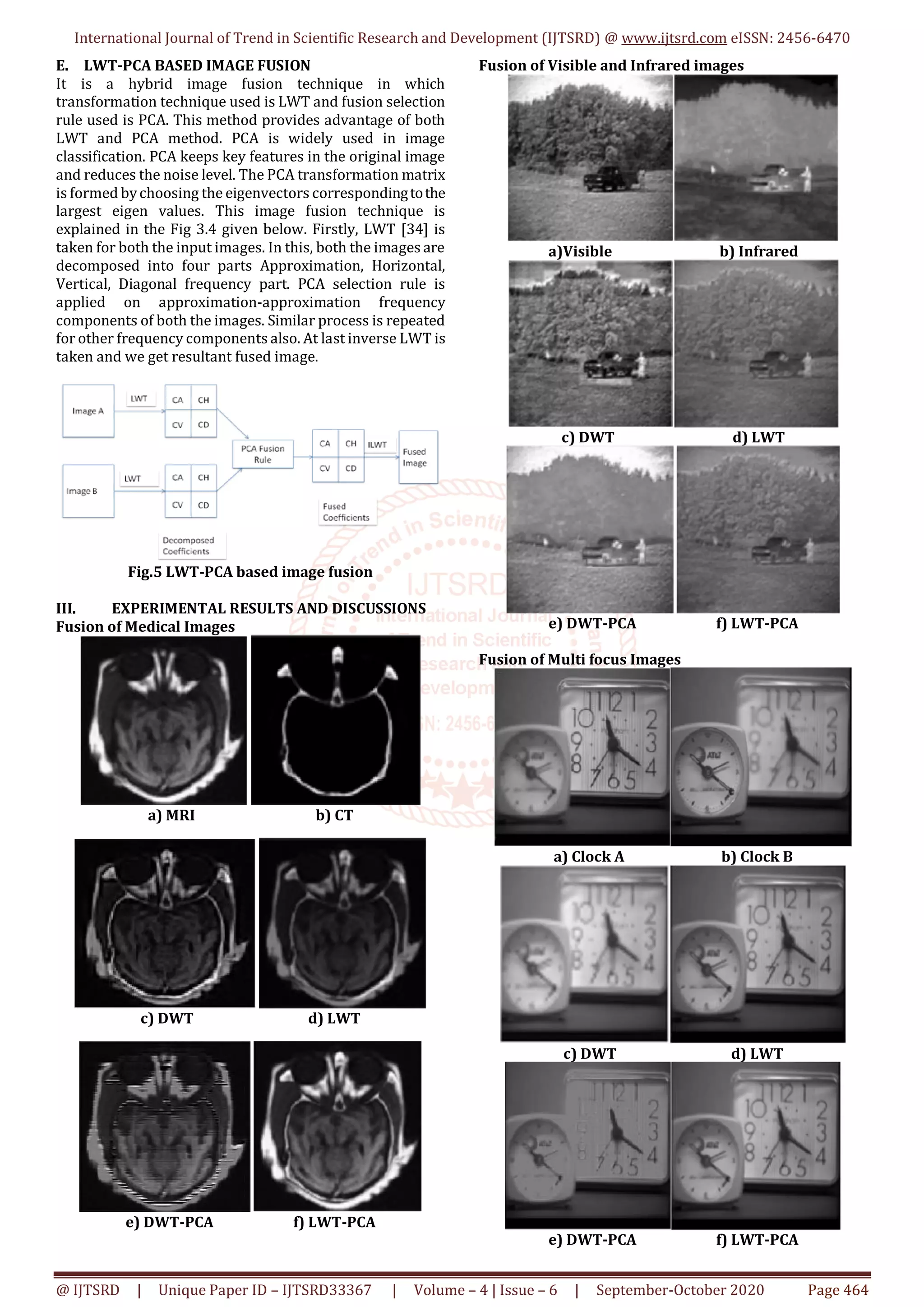 Image Fusion using PCA Based Fusion Rule in Wavelet Domain | PDF