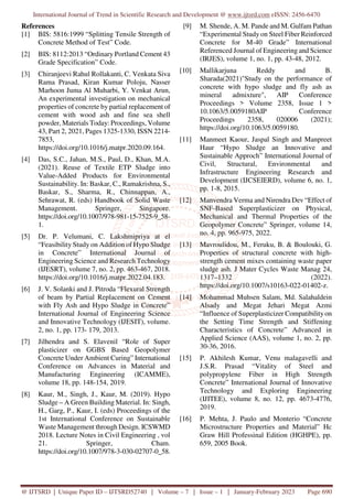 Investigate the Potential of Hypo Sludge and Steel Fiber, Which Can Be ...