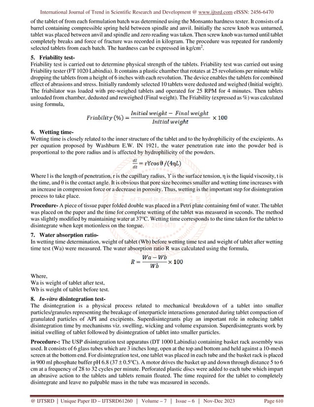 Review on “Mouth Dissolving Tablet as Fast Dissolving Drug Delivery ...