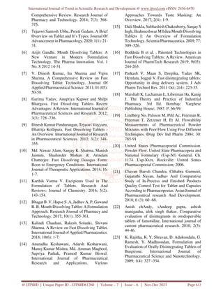 Review on “Mouth Dissolving Tablet as Fast Dissolving Drug Delivery ...