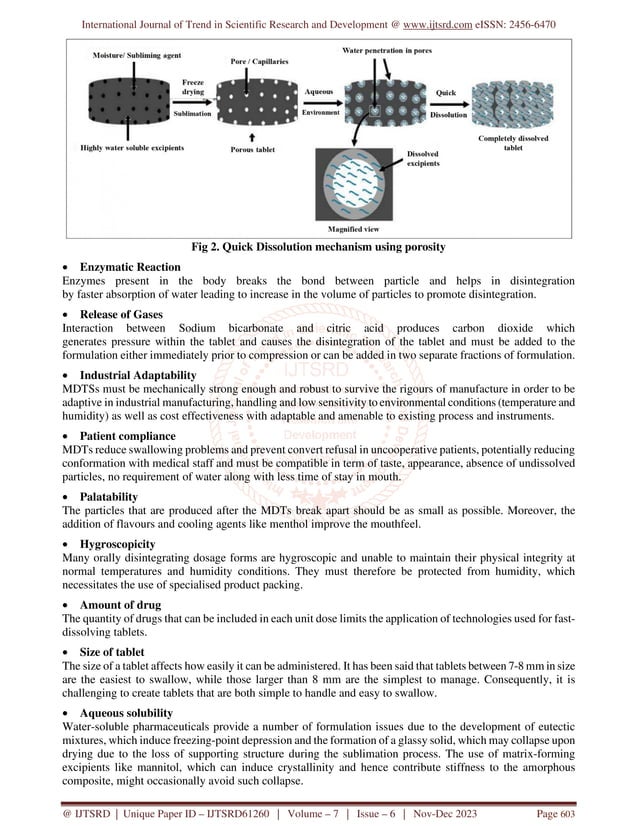 Review on “Mouth Dissolving Tablet as Fast Dissolving Drug Delivery ...