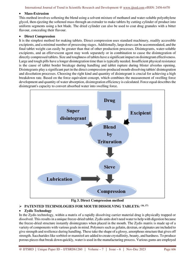 Review on “Mouth Dissolving Tablet as Fast Dissolving Drug Delivery ...
