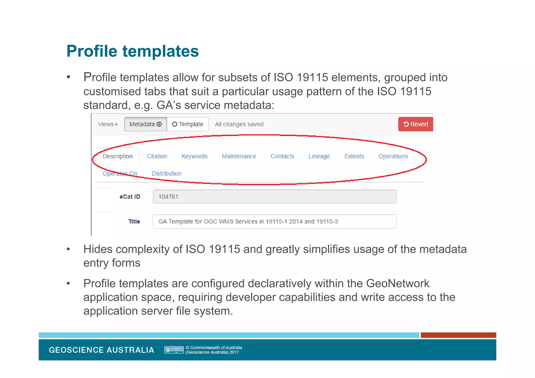 GeoNetwork metadata entry templates | PPT