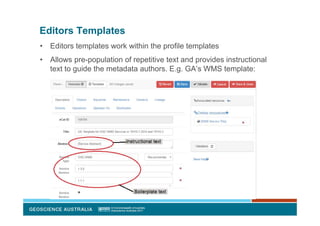 GeoNetwork metadata entry templates | PPT