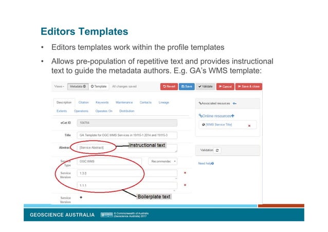 GeoNetwork metadata entry templates | PPT