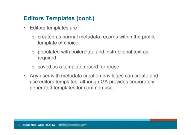 GeoNetwork metadata entry templates | PPT