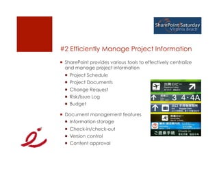 "7 Ways To Leverage SharePoint for Project Management Sucess" SPS VA ...