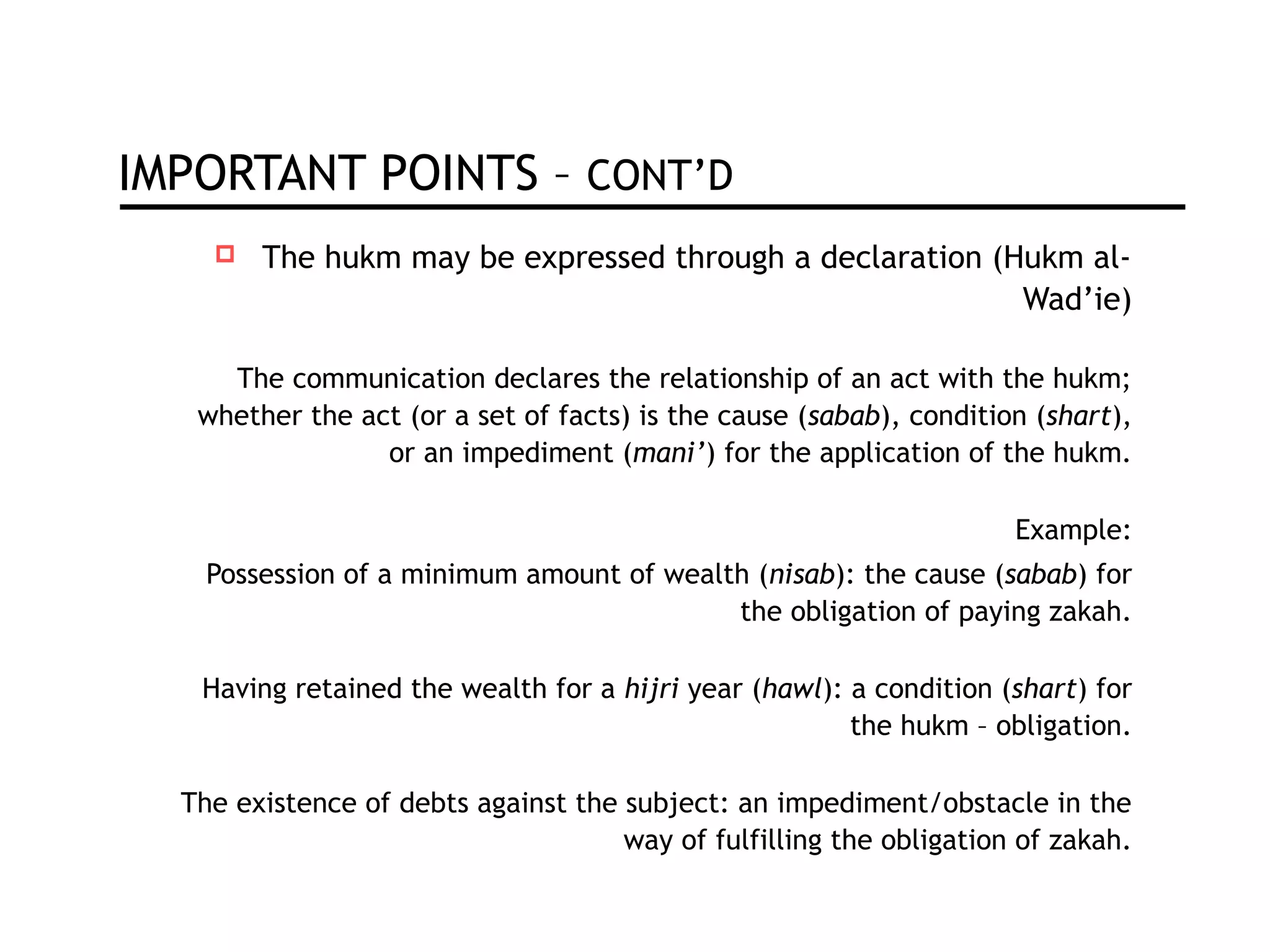 Introduction to Usul Fiqh : al hukm al-sharii | PPT