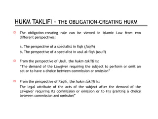 Introduction to Usul Fiqh : al hukm al-sharii | PPT