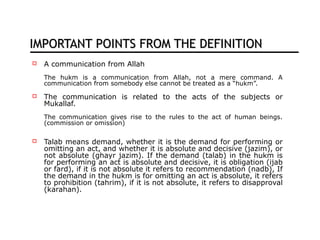 Introduction to Usul Fiqh : al hukm al-sharii | PPT