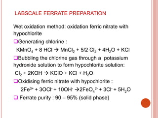 Ferrate - Solution to the Issue of Emergency Water Supply to the People ...