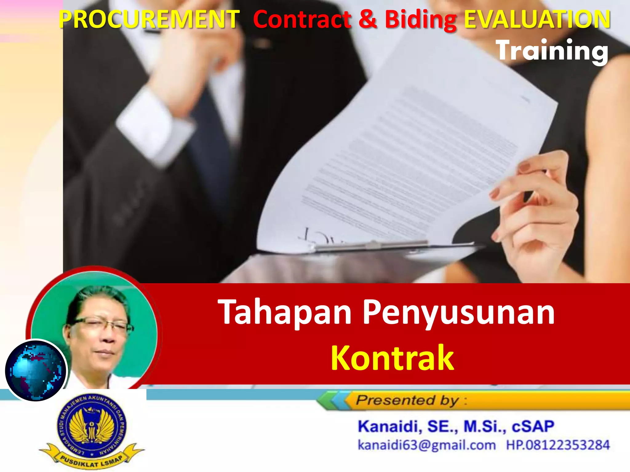 Tahapan Penyusunan Kontrak _Training "PROCUREMENT Contract & Biding ...
