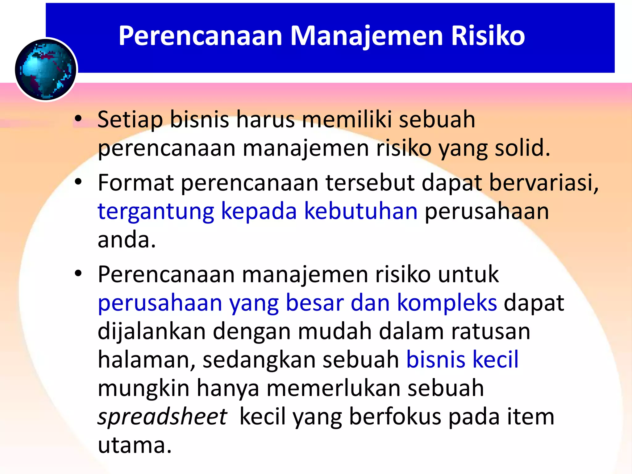 Strategi Manajemen Risiko yang Efektif _Training "Penerapan RISK ...