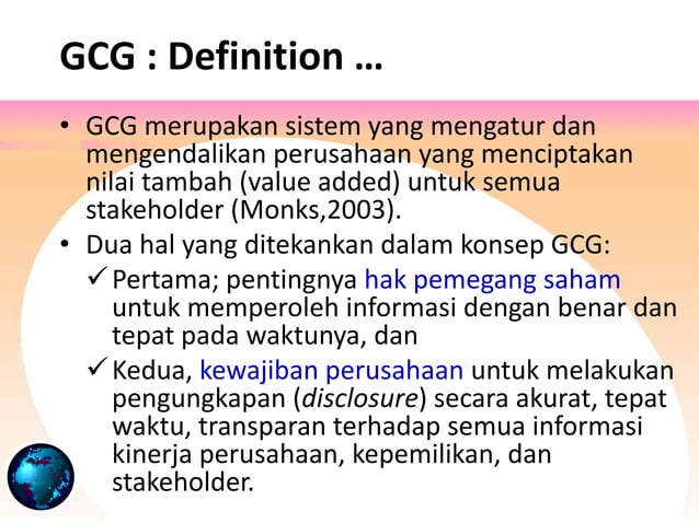 GCG Principles _Training "FRAUD & INVESTIGATIVE AUDITING". | PPT