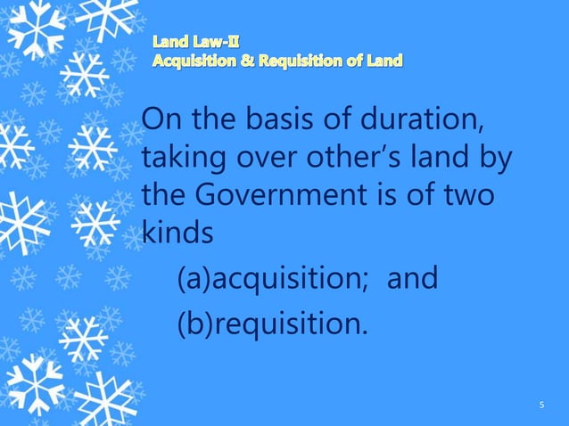 7a.Land Law-2 Acquisition & Requisition of Land (1).ppt | Developmental ...