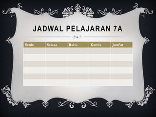 jadwal piket untuk design kelas 7a smp islam | PPT