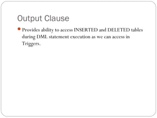 7a advanced tsql | PPT | Databases | Computer Software and Applications