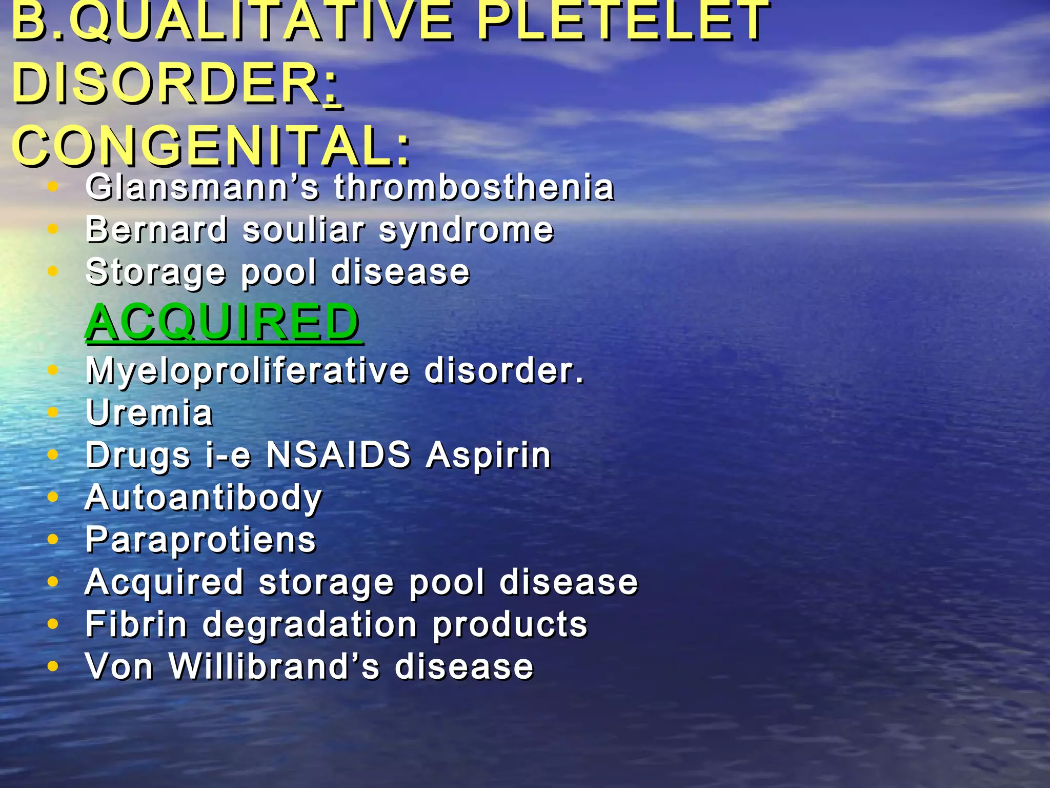 7a..bleeding disorder. | PPT