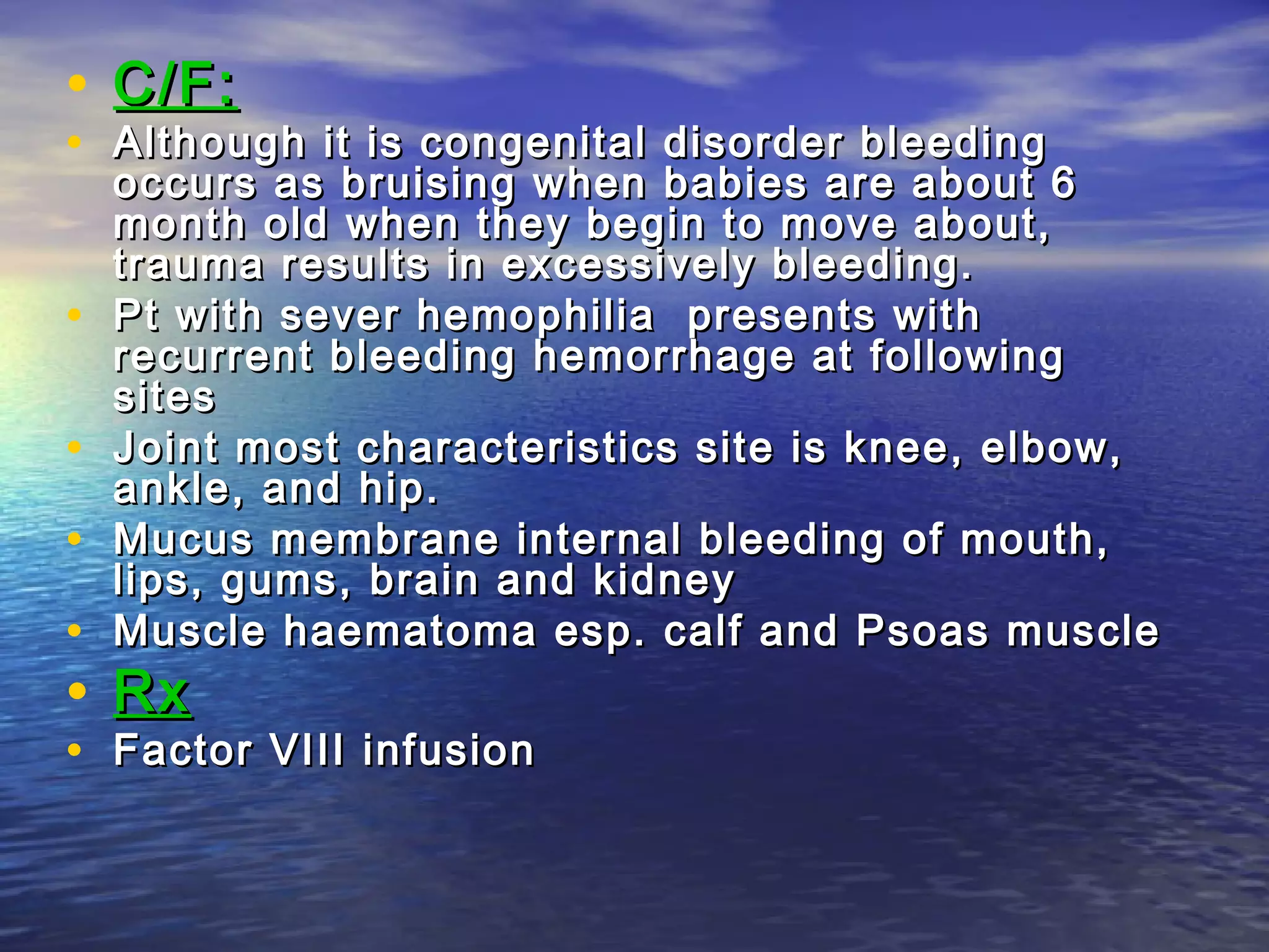 7a..bleeding disorder. | PPT