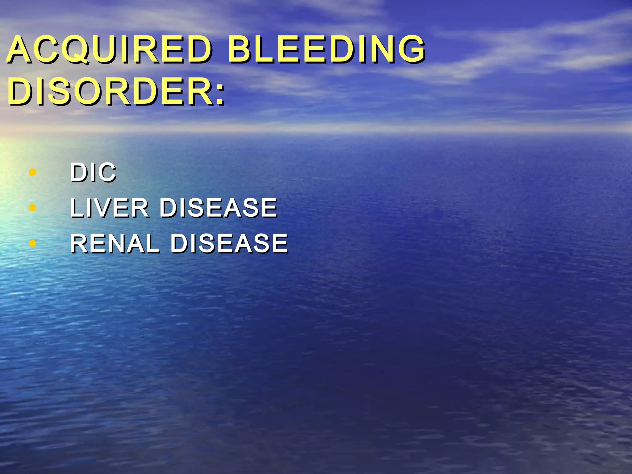 7a..bleeding disorder. | PPT