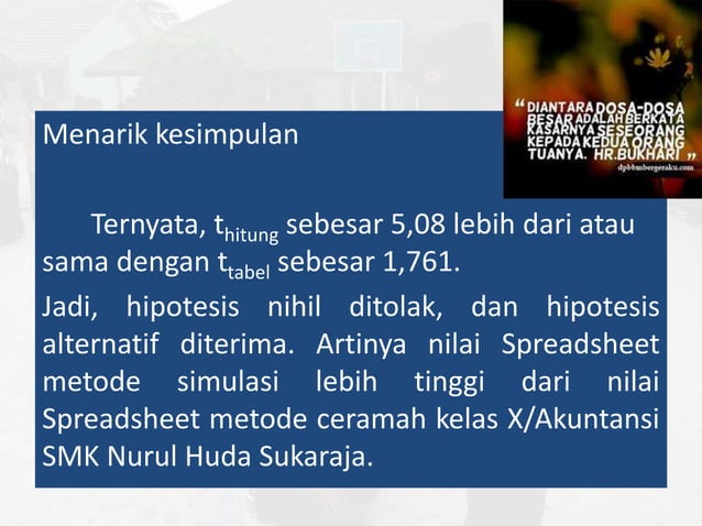 teknik analisis komparasi sampel kecil | PPTX