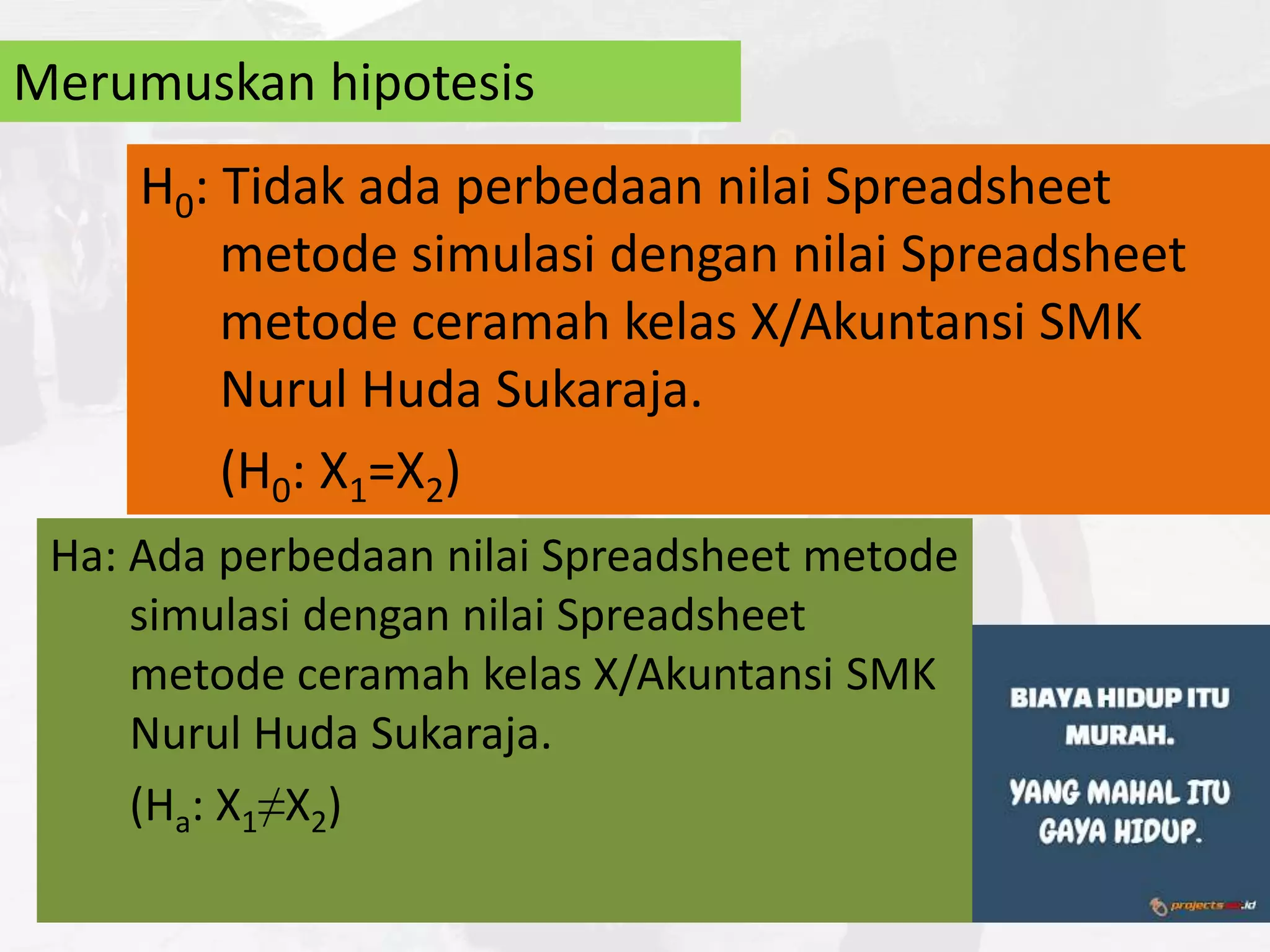 7a teknik analisis komparasi sampel kecil | PPTX
