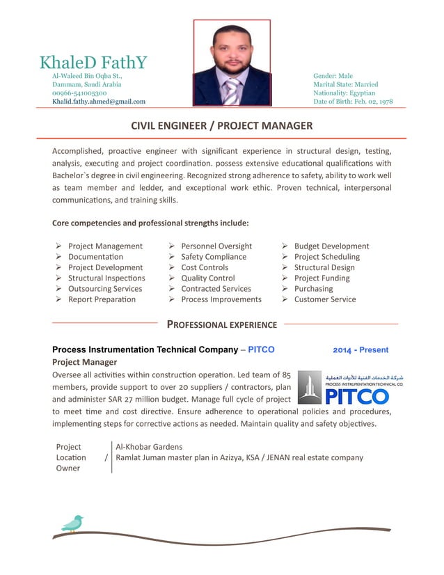 CIVIL ENGINEER-PROJECT MANAGER | PDF