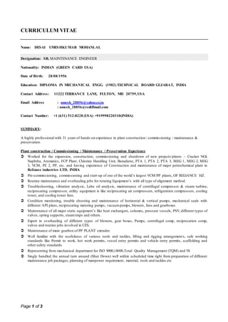 umesh desai CV - USA | DOCX