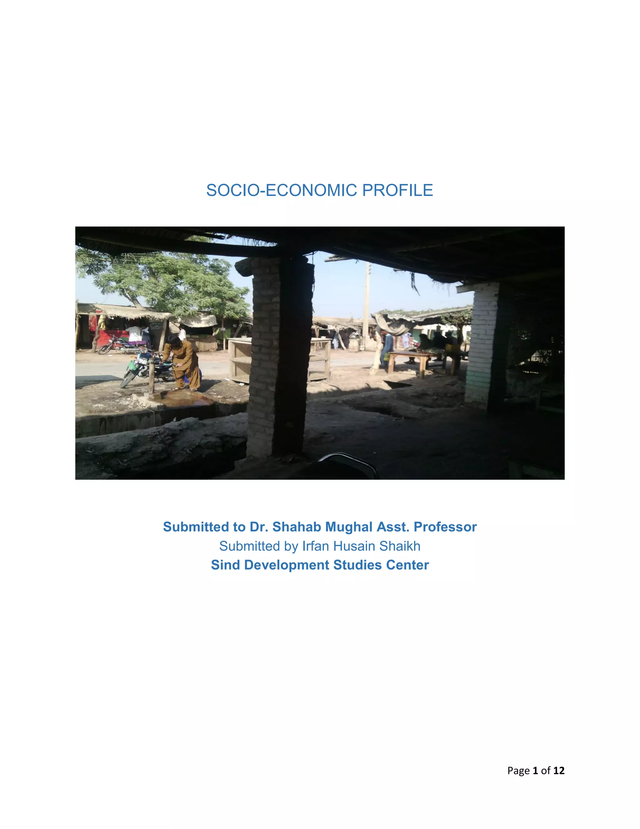 Village Jaffar Khan Jalbani Pdf | PDF | Agriculture | Industries