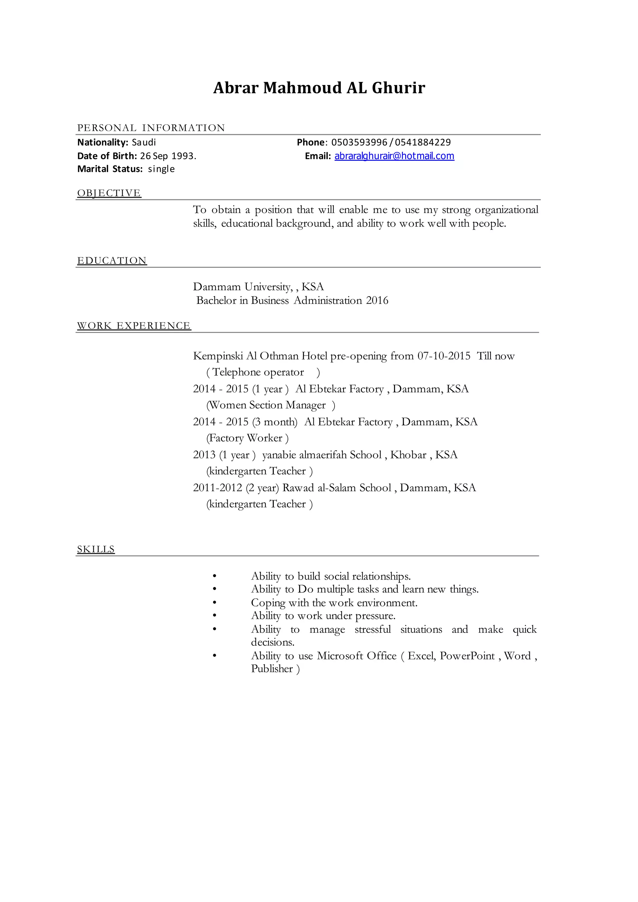 Abrar Mahmoud AL | DOCX