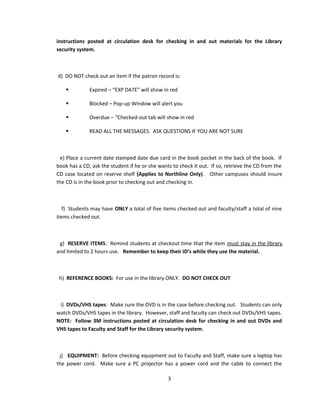Library Assistant Handout revised | DOC