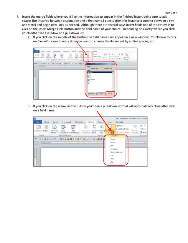 Office 2010 Mail Merge With Word and Excel by Jandy Warner | PDF
