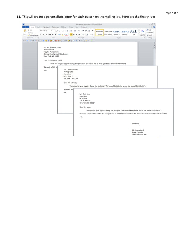 Office 2010 Mail Merge With Word and Excel by Jandy Warner | PDF