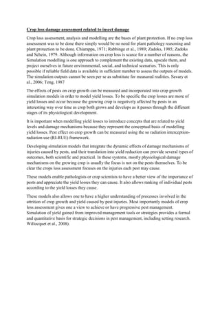 CROP LOSS ASSEMENT | PDF | Agriculture | Industries