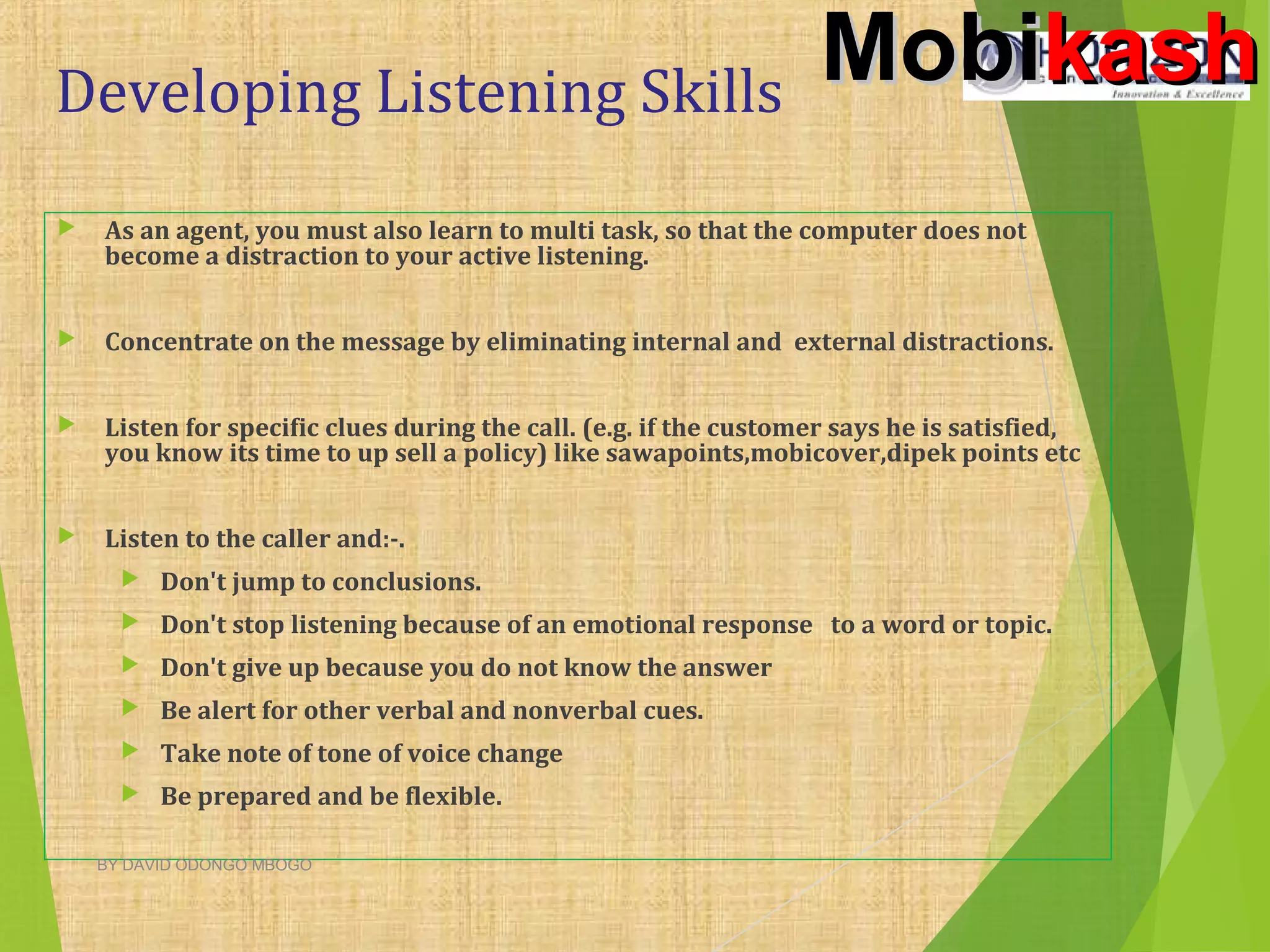 Developing Effective Listening Skills (Revised) | PPT